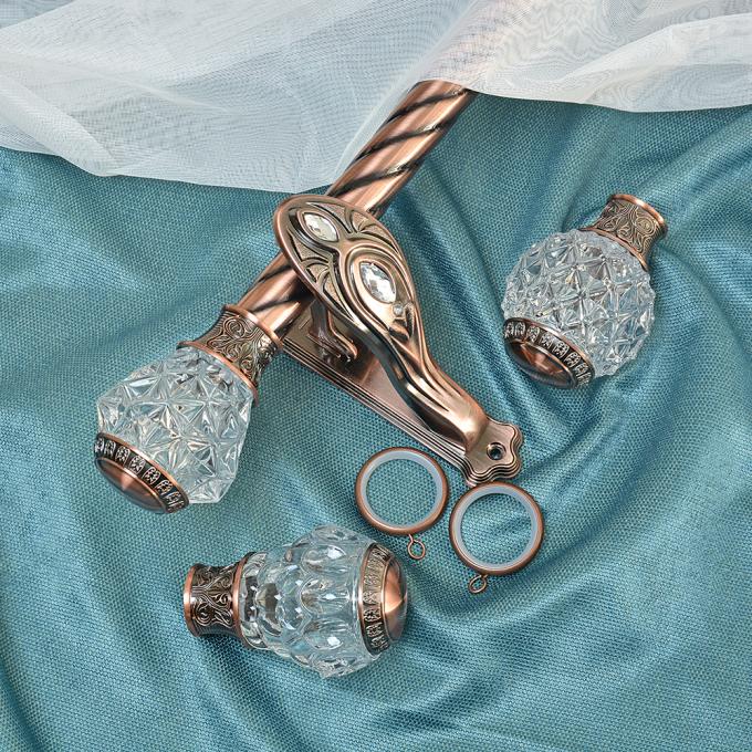 Home Window Decoration Curtain Twist Rod Crystal With Cap Curtain ...